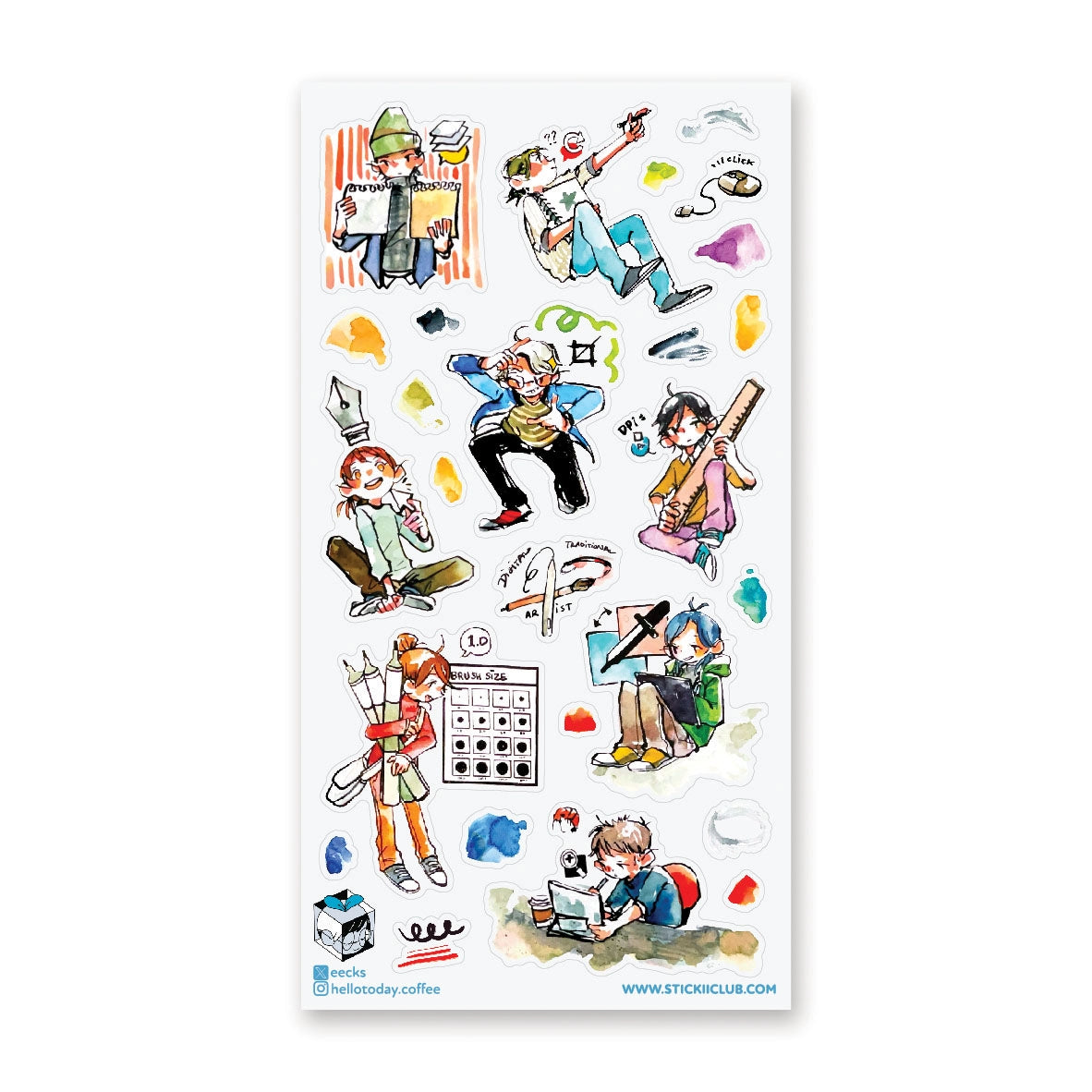 STICKII Artist’s Life Sticker Sheet – Little Craft Place