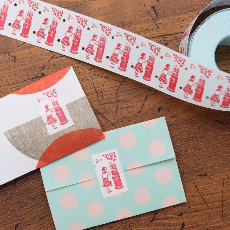 36 Sublo x Rakui Hana Label Sticker Roll Large - Postal and Girl – Little Craft Place