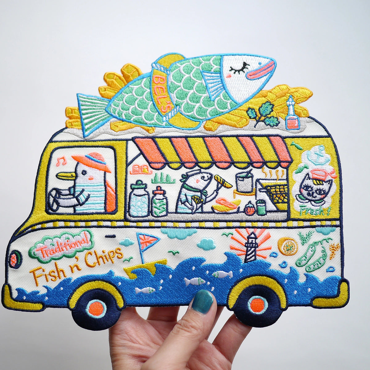 Bel’s Art World XXL Patch - Fish and Chips – Little Craft Place