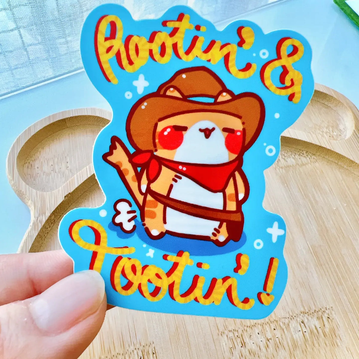 Rootin' Tootin' Cat Kawaii Vinyl Sticker – Little Craft Place