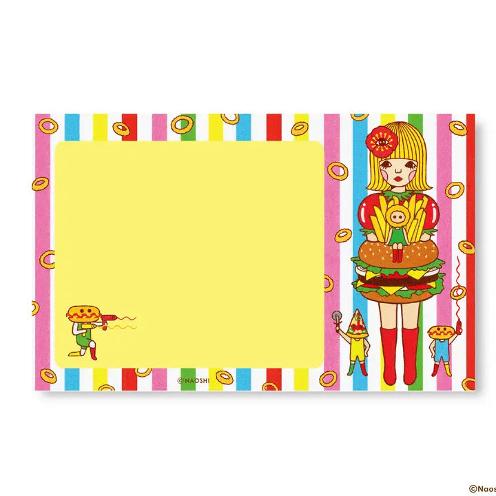Hamburger Girl Notepad – Little Craft Place