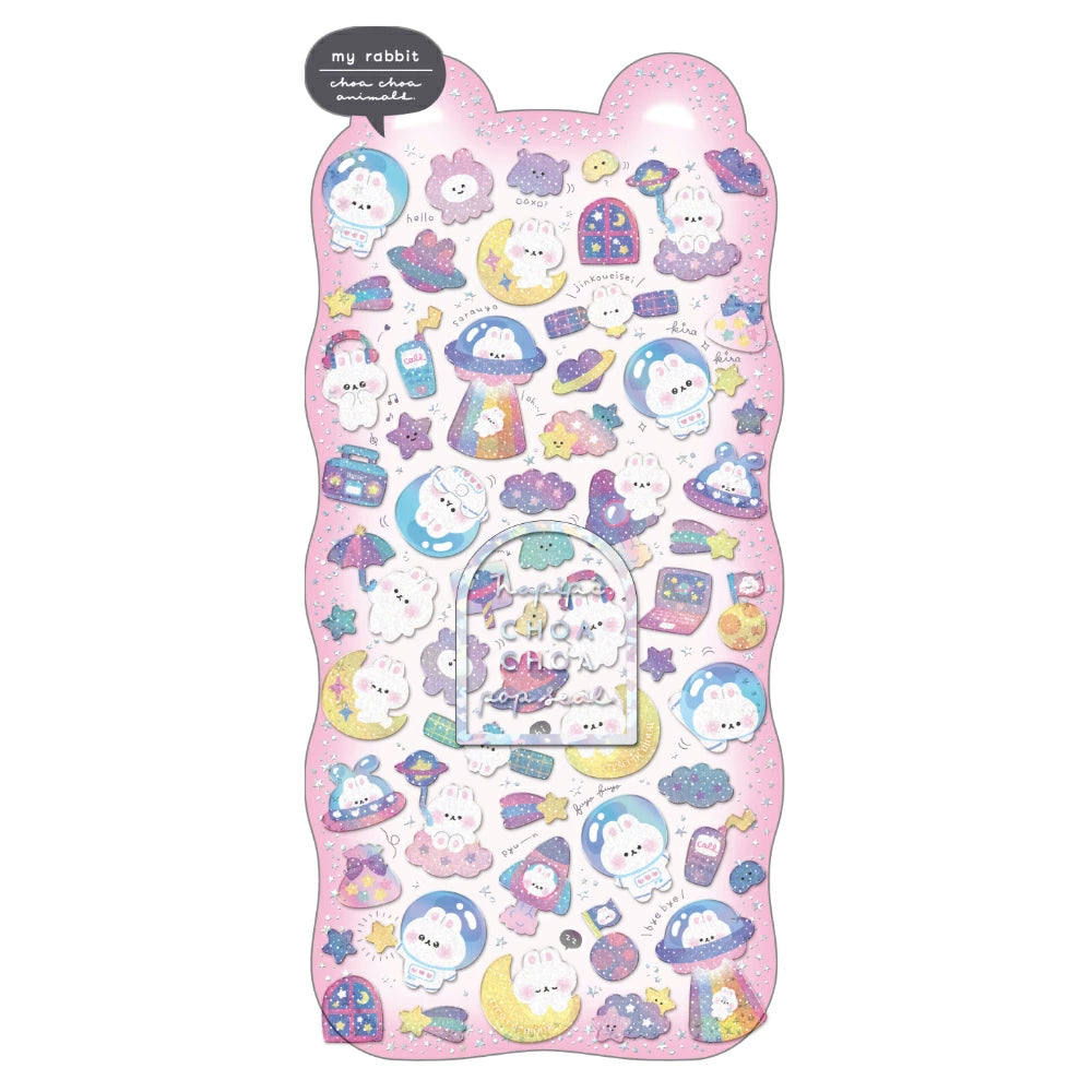 Happy Choa Choa Pop Puffy Sticker Sheet - Rabbit – Little Craft Place