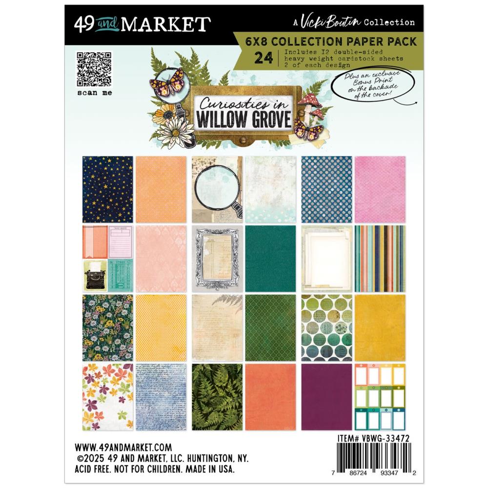 49 And Market Curiosities In Willow Grove Paper Pack 6"X8" – Little Craft Place