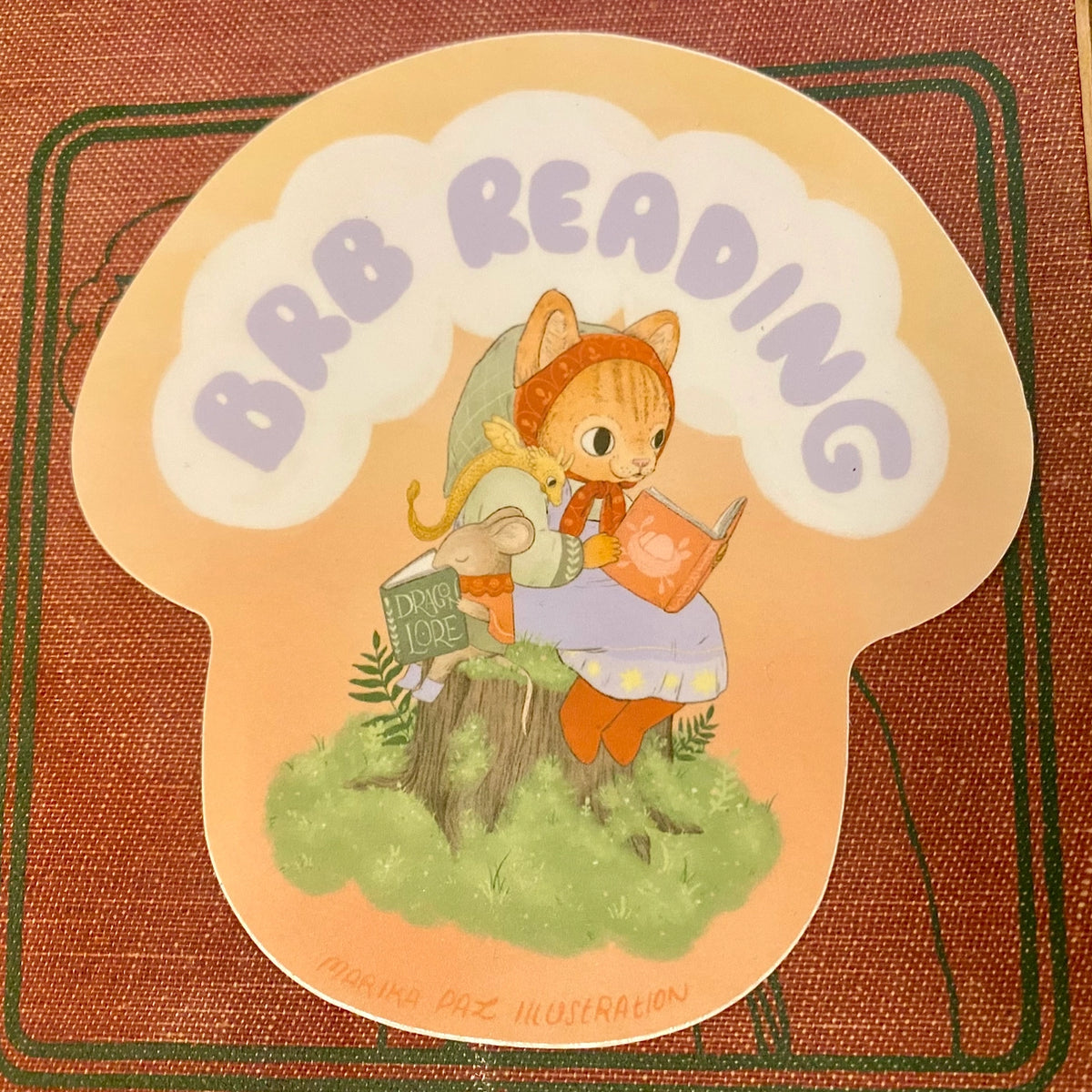 Marika Paz Vinyl Sticker - BRB Reading – Little Craft Place