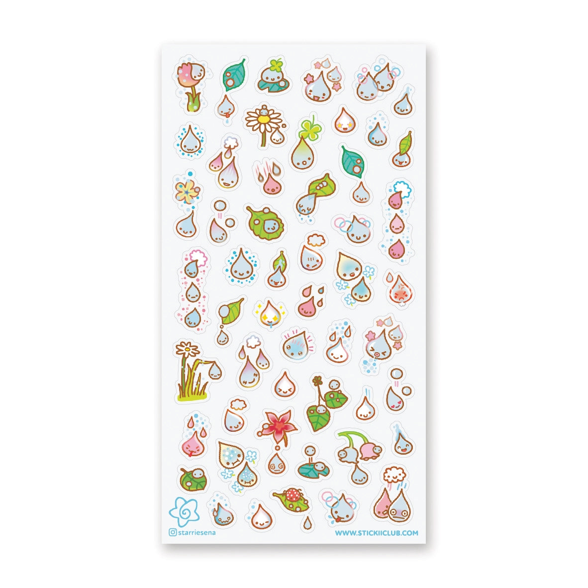 Kawaii Droplets Sticker Sheet – Little Craft Place