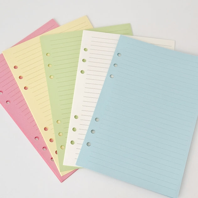 A5 Multicolored Lined Paper Inserts – Little Craft Place