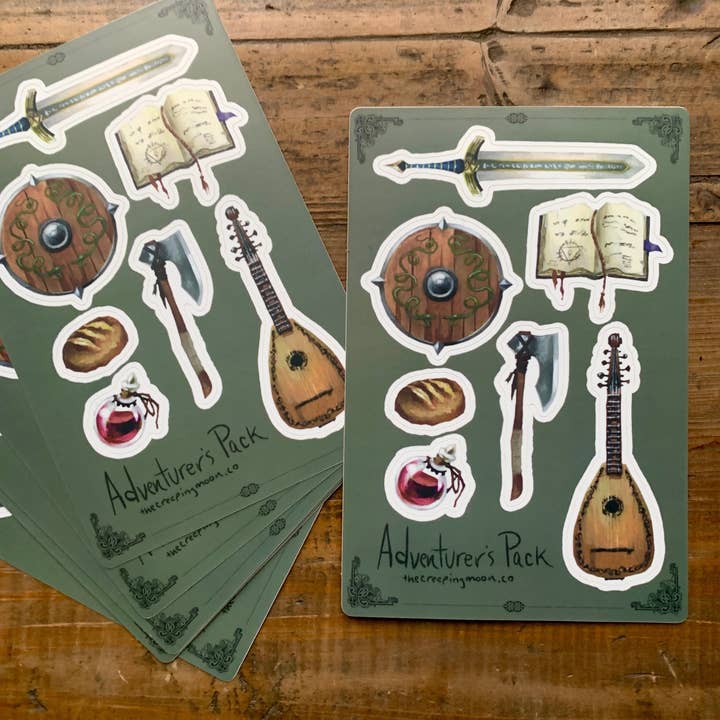 Adventurer's Pack Vinyl Sticker Sheet – Little Craft Place