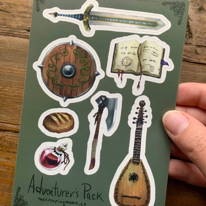 Adventurer's Pack Vinyl Sticker Sheet – Little Craft Place