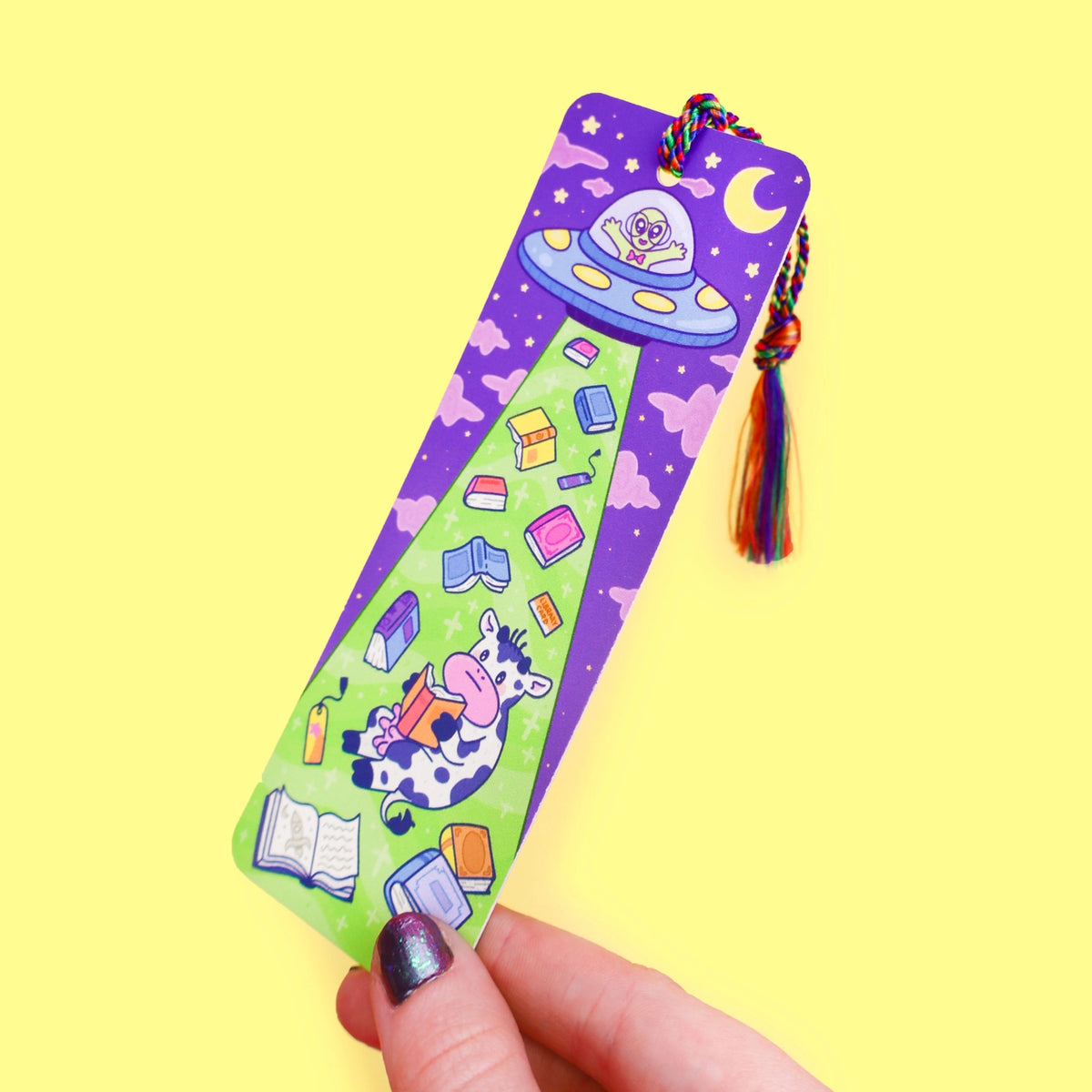 Alien Abduction Bookmark with Tassel – Little Craft Place