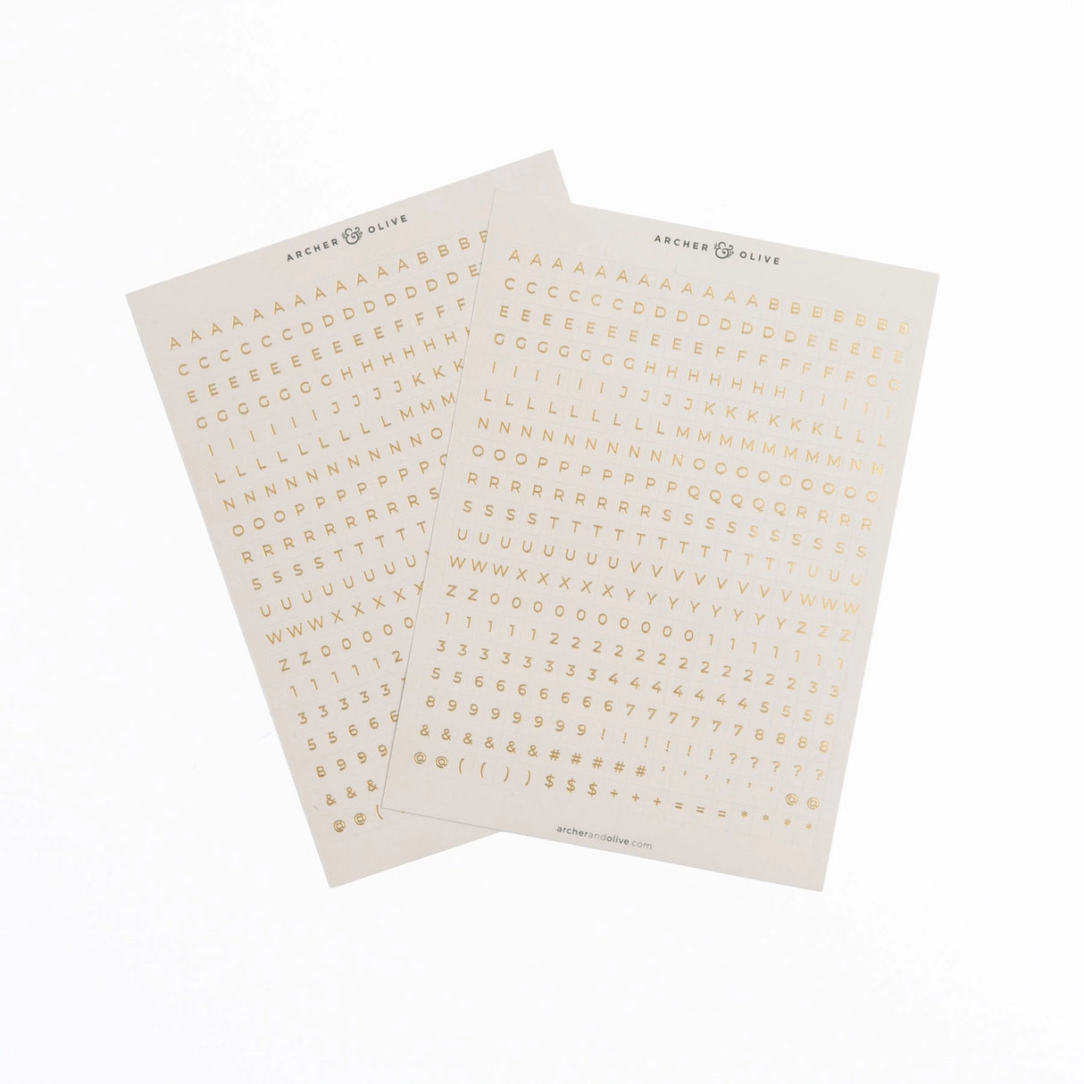 Archer and Olive Soft Nature Alpha Sticker Set – Little Craft Place