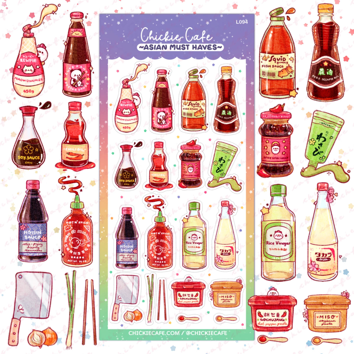 Chickie Cafe - Asian Must Haves Sticker Sheet – Little Craft Place