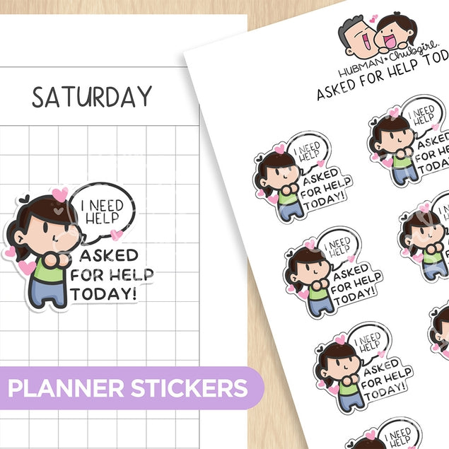 Asked For Help Planner Stickers – Little Craft Place