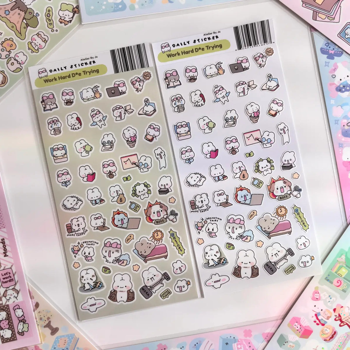 Atelier by Jo - Work Hard Die Trying Sticker Sheet – Little Craft Place