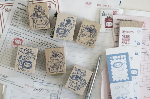 Black Milk Project - Neko Mail Rubber Stamp (M) – Little Craft Place