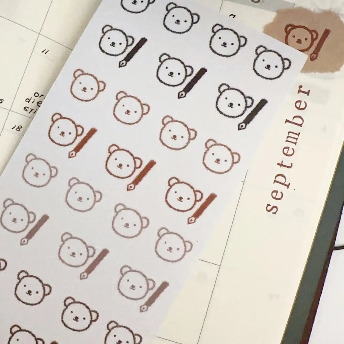 Bloom Paper Studio - Bear Journals Doodle Planner Journal Sticker Shee ...