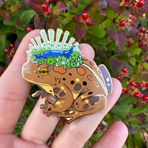 Blue-Grey Taildropper Slug & Western Toad Enamel Pin – Little Craft Place