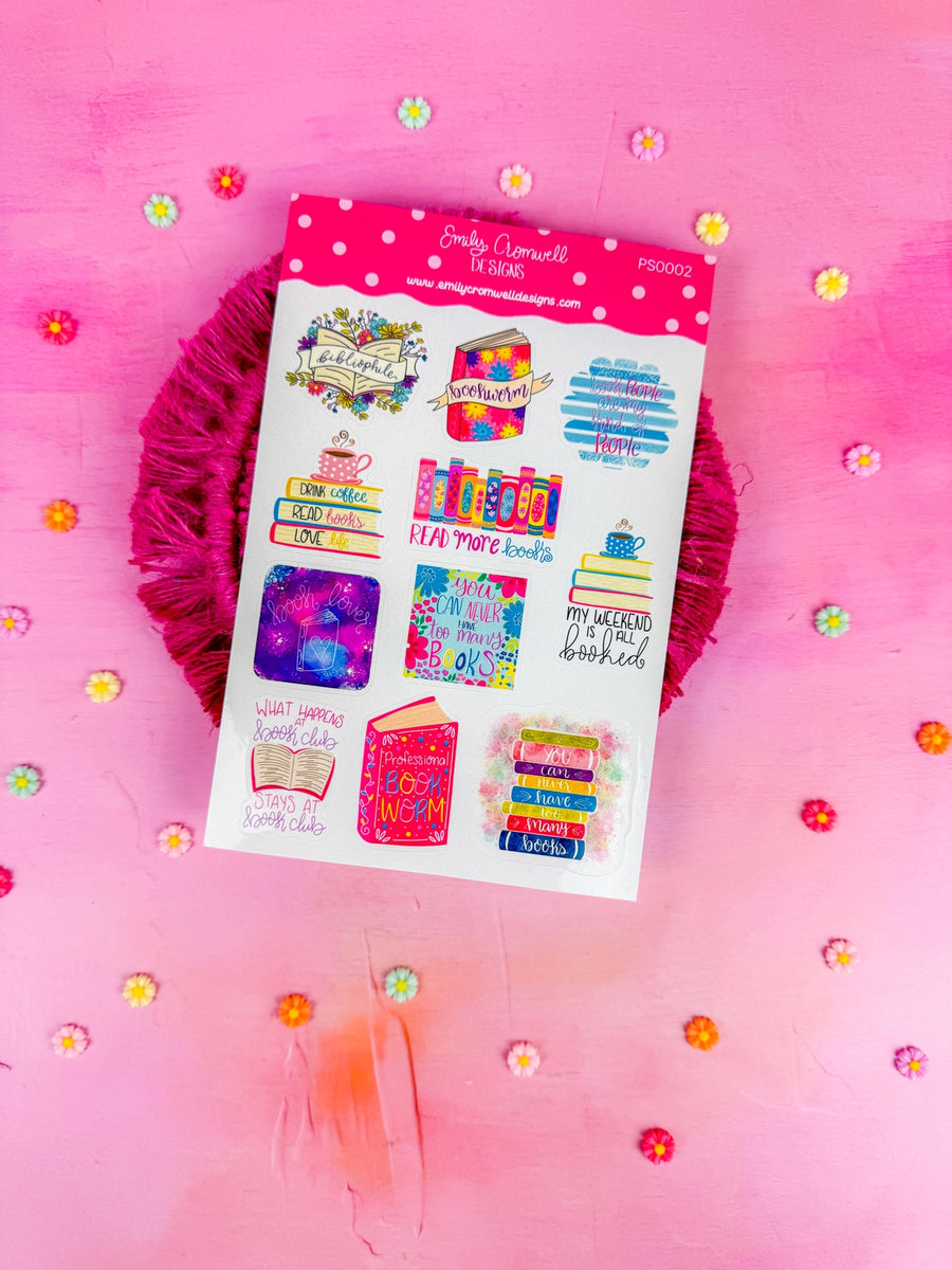 Emily Cromwell - Bookworm Planner Sticker Sheet – Little Craft Place