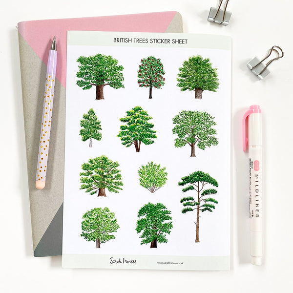 British Trees Stickers