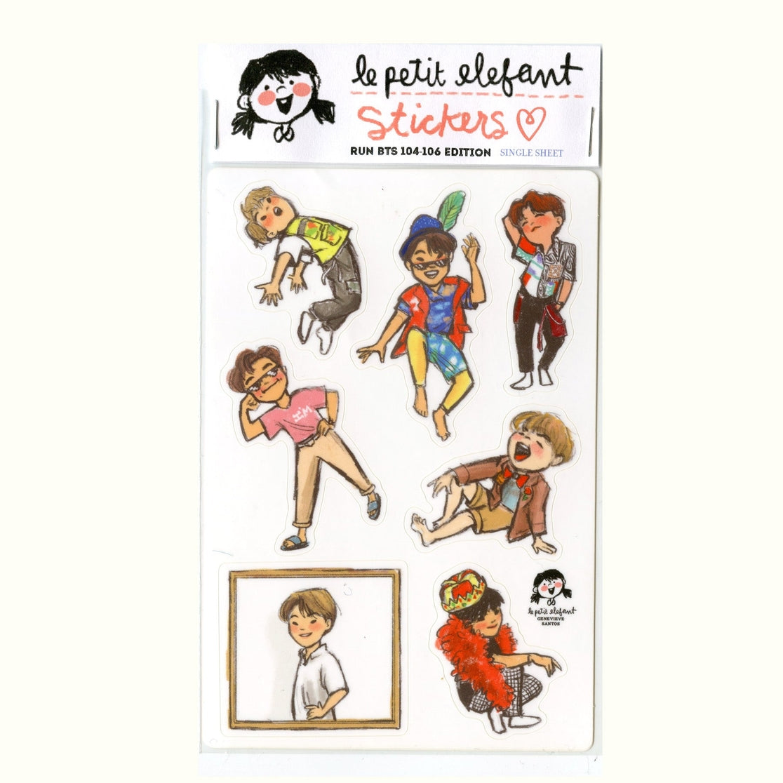 Bts Run Bts Ep 104-106 Sticker Sheet – Little Craft Place