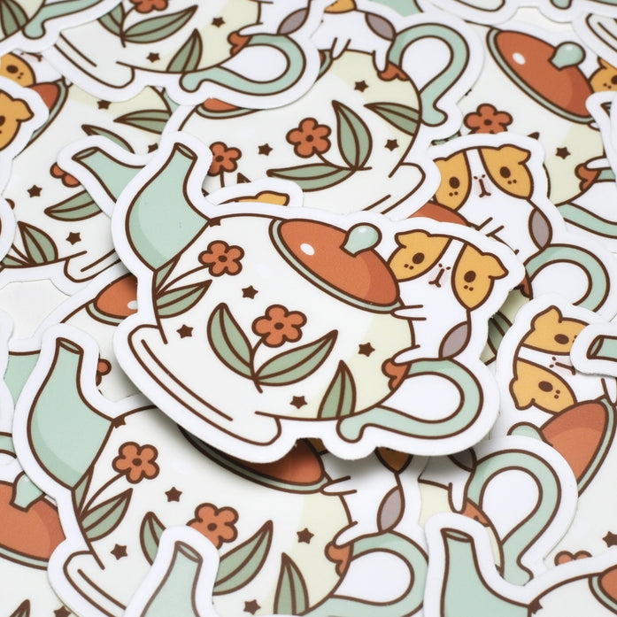 Bubu and Tea Pot Vinyl Sticker – Little Craft Place