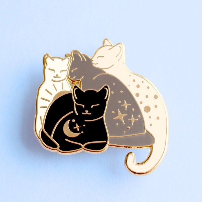 Cat Pile Enamel Pin – Little Craft Place