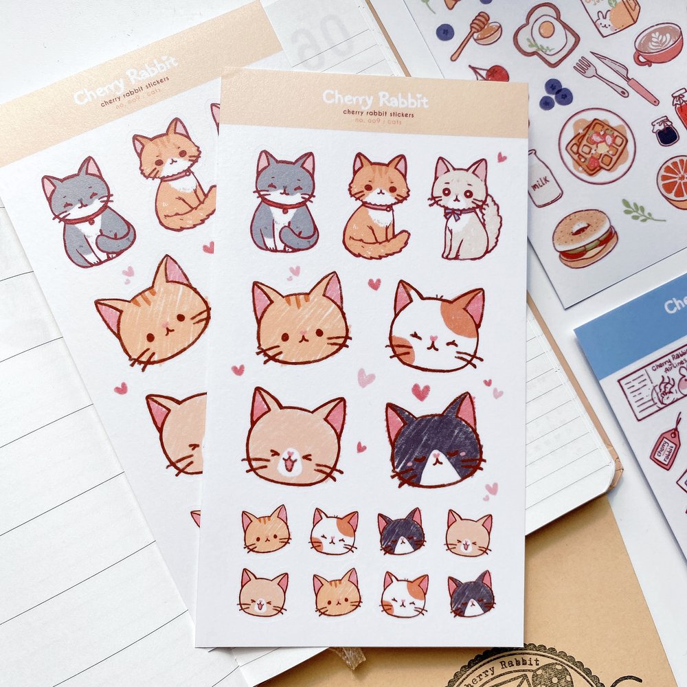 Cats #2 Sticker Sheet – Little Craft Place