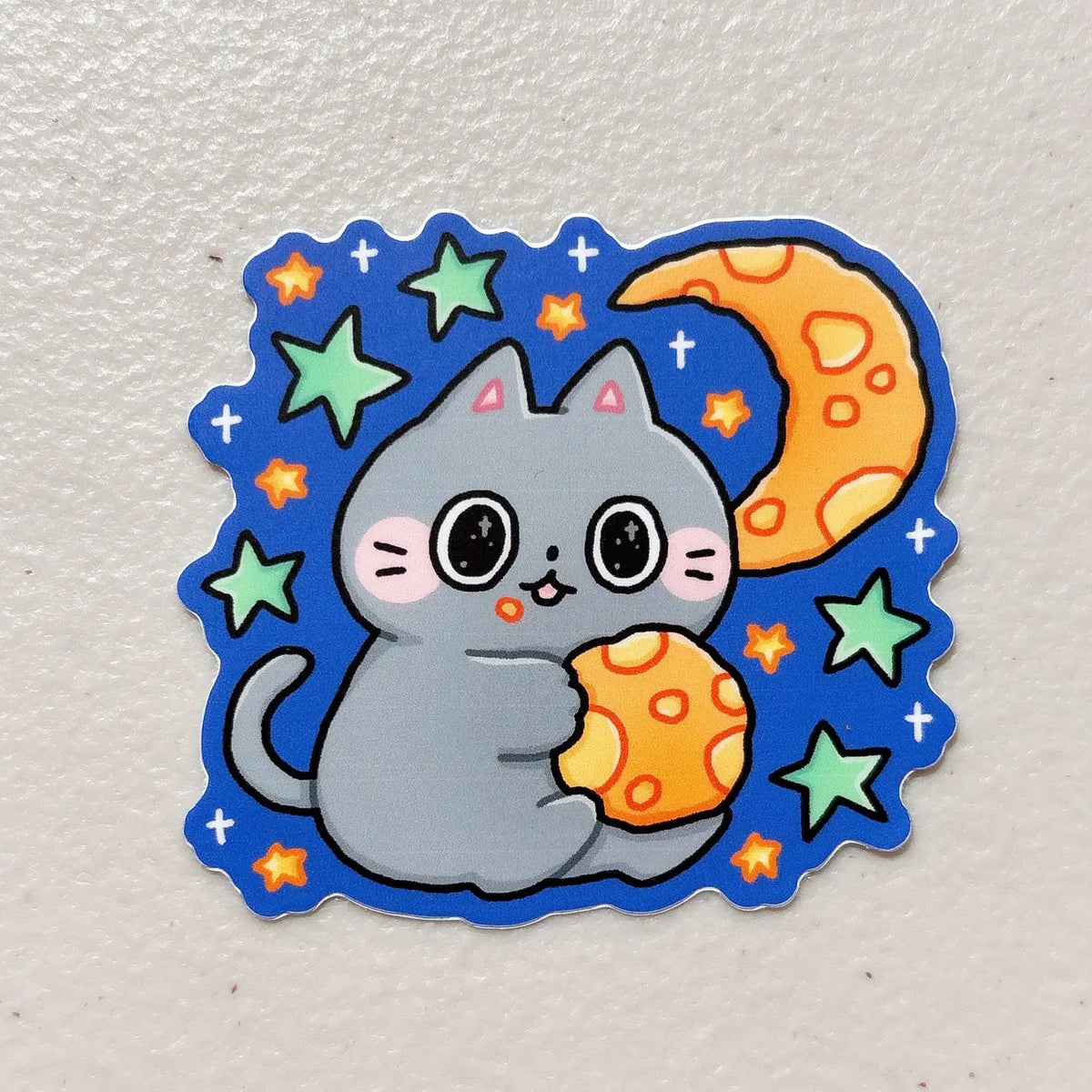 Sticky Rice Co - Cheese Moon Cat Vinyl Sticker – Little Craft Place