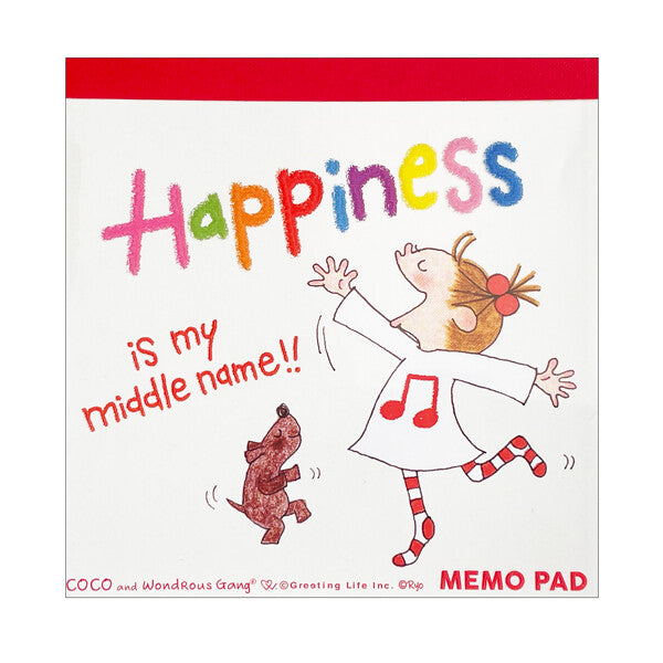 Coco and Wondrous Gang Memo Pad - Happiness – Little Craft Place