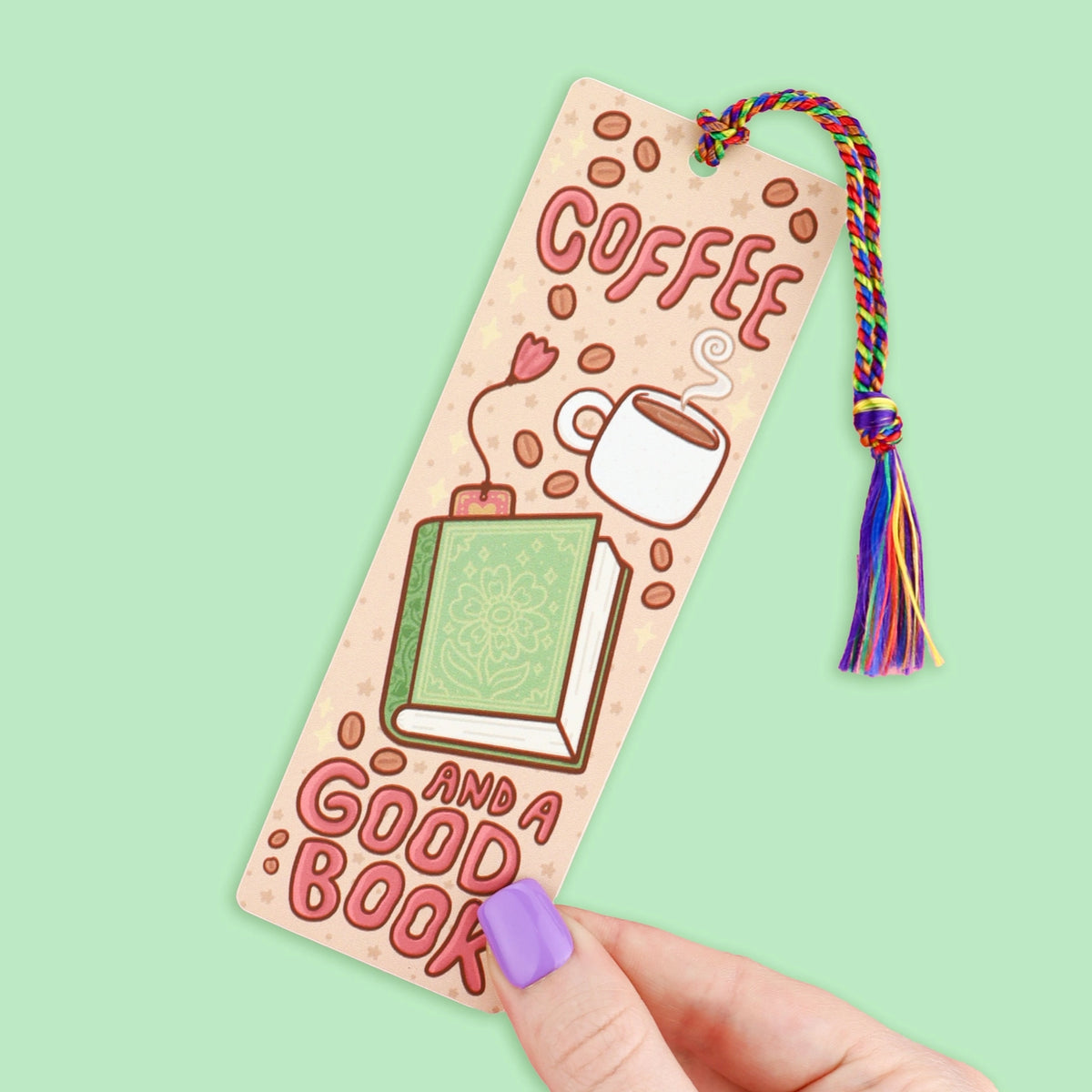 Coffee and A Good Book Bookmark with Tassel – Little Craft Place