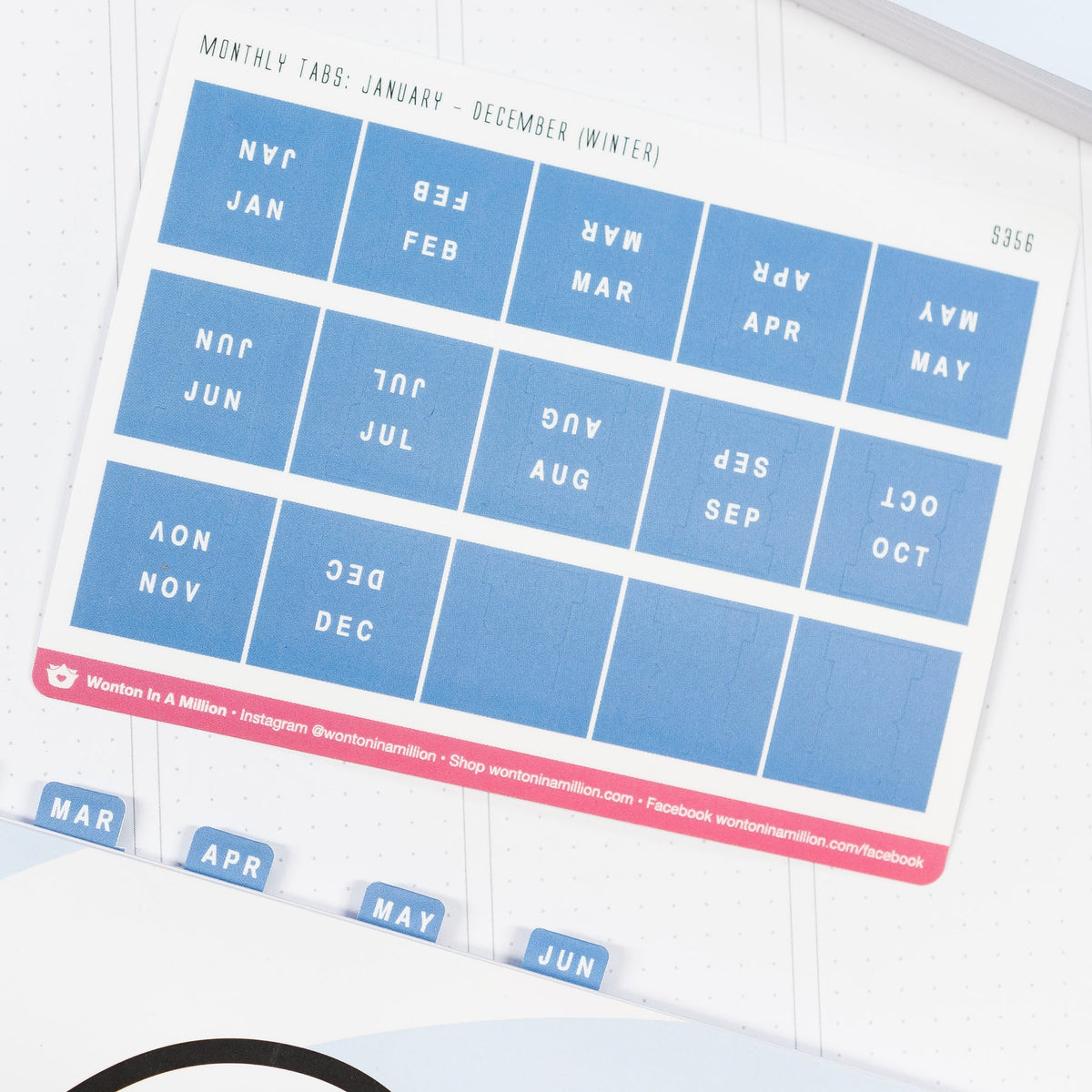 Dreamy Blue Monthly Tab Stickers – Little Craft Place