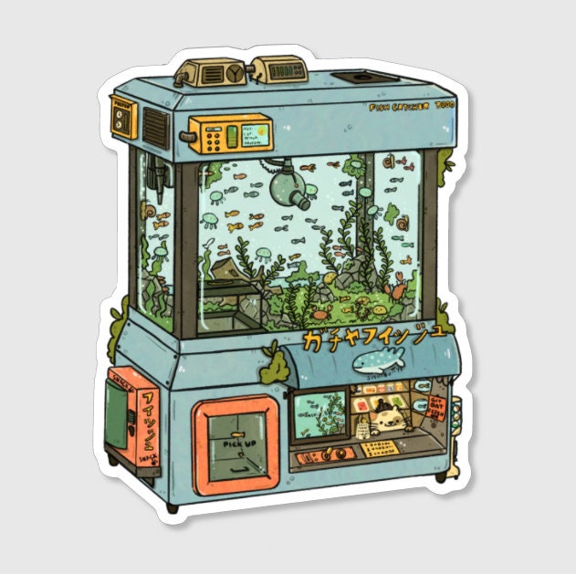 Feesh Claw Machine Sticker – Little Craft Place
