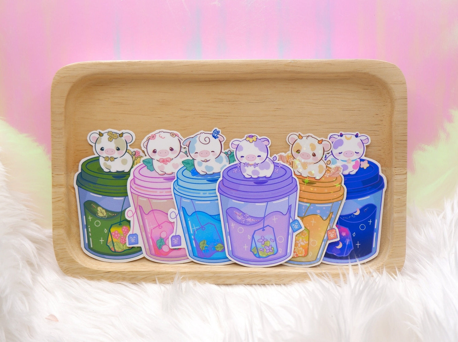 Strawberry Flavored Tea Cow Sticker – Little Craft Place