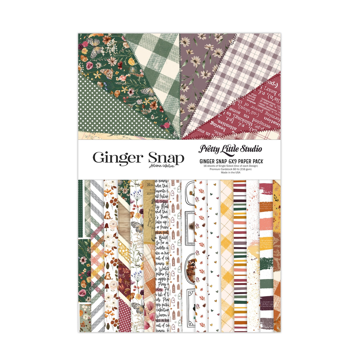 Ginger Snap 6x9 Single Sided Paper Pack - 16 Sheets – Little Craft Place
