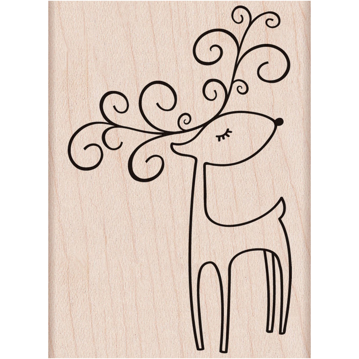 Winking Reindeer Stamp – Little Craft Place