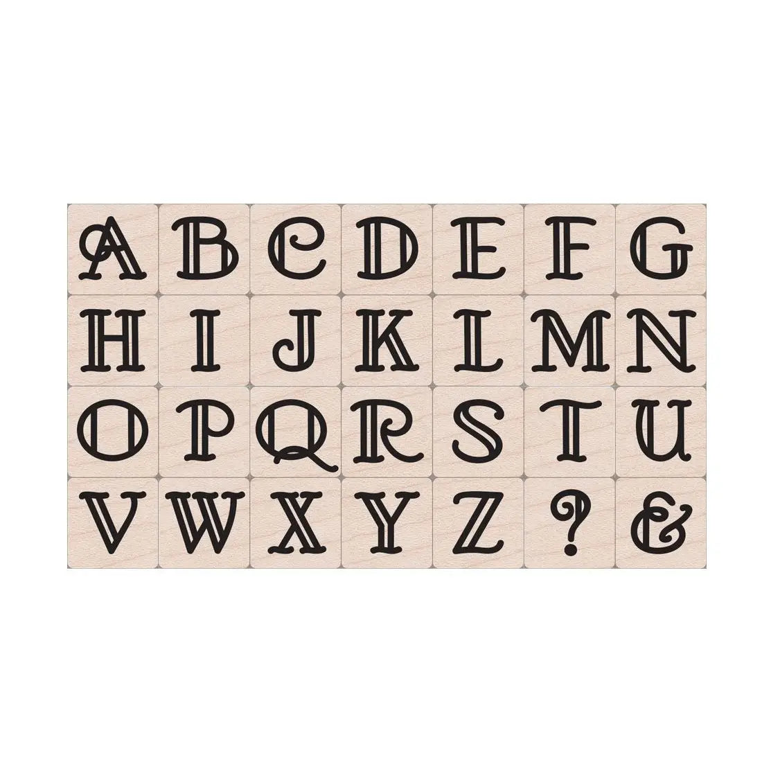 Art Deco Letters Wood Stamps - Hero Arts – Little Craft Place