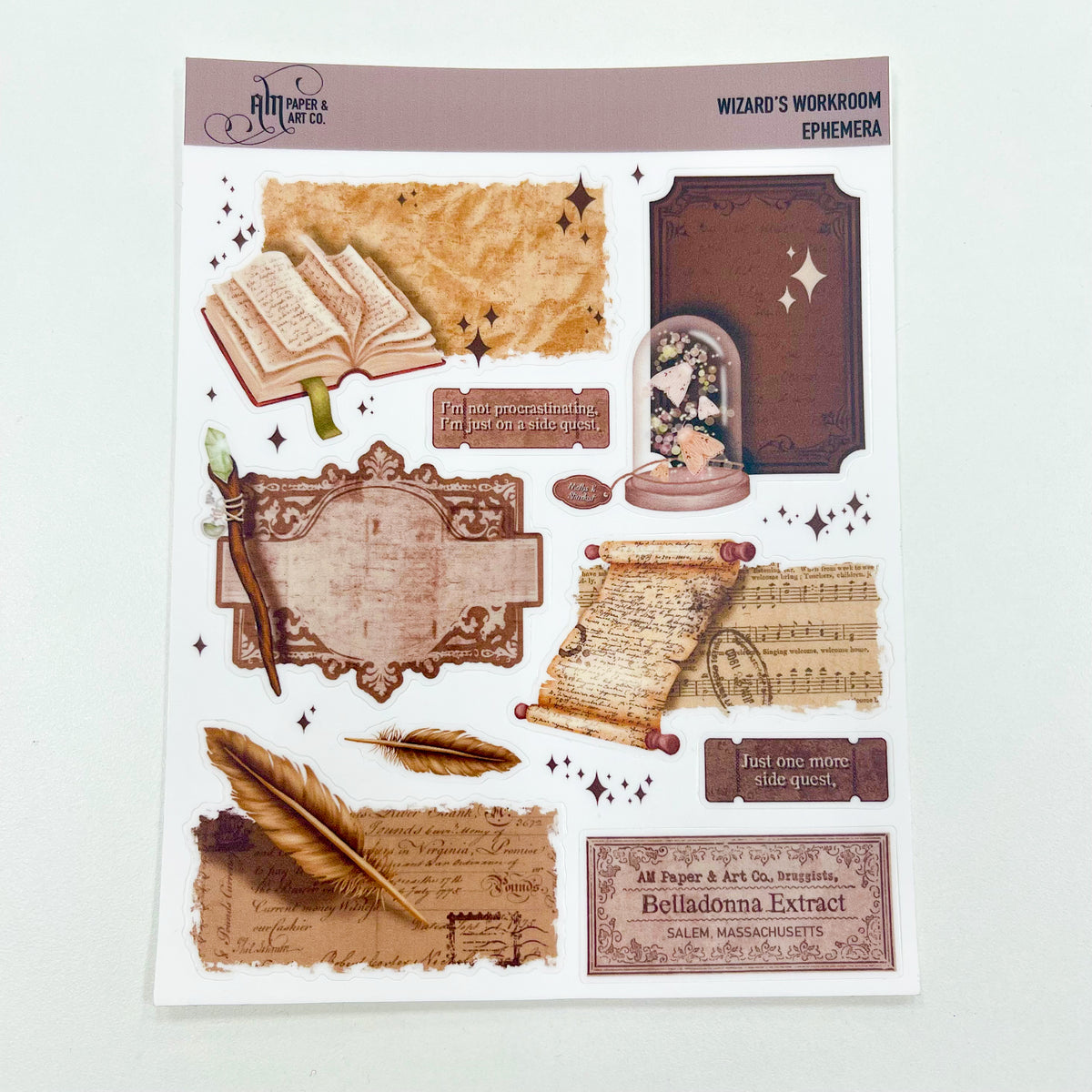 Wizard's Workroom Ephemera Sticker Sheet – Little Craft Place