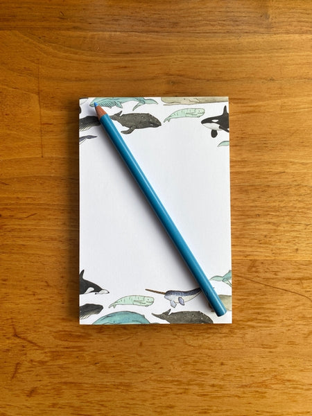Illustrated Whale Notepad