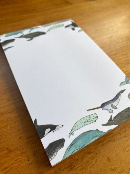 Illustrated Whale Notepad