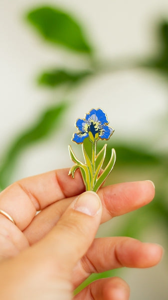 Iris Flower Enamel Pin