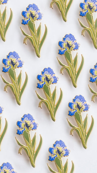 Iris Flower Enamel Pin