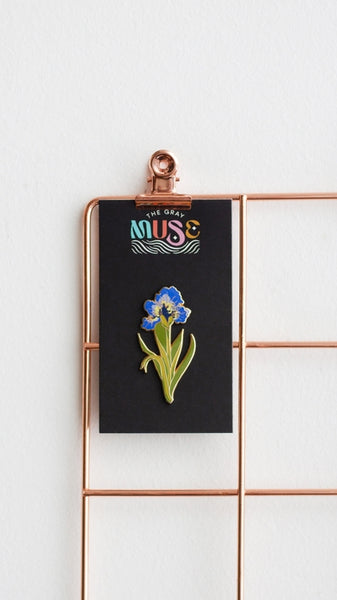 Iris Flower Enamel Pin