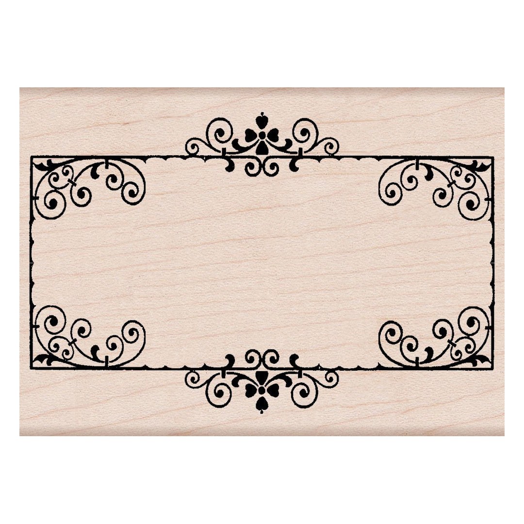 Frame with Scrolls Stamp – Little Craft Place