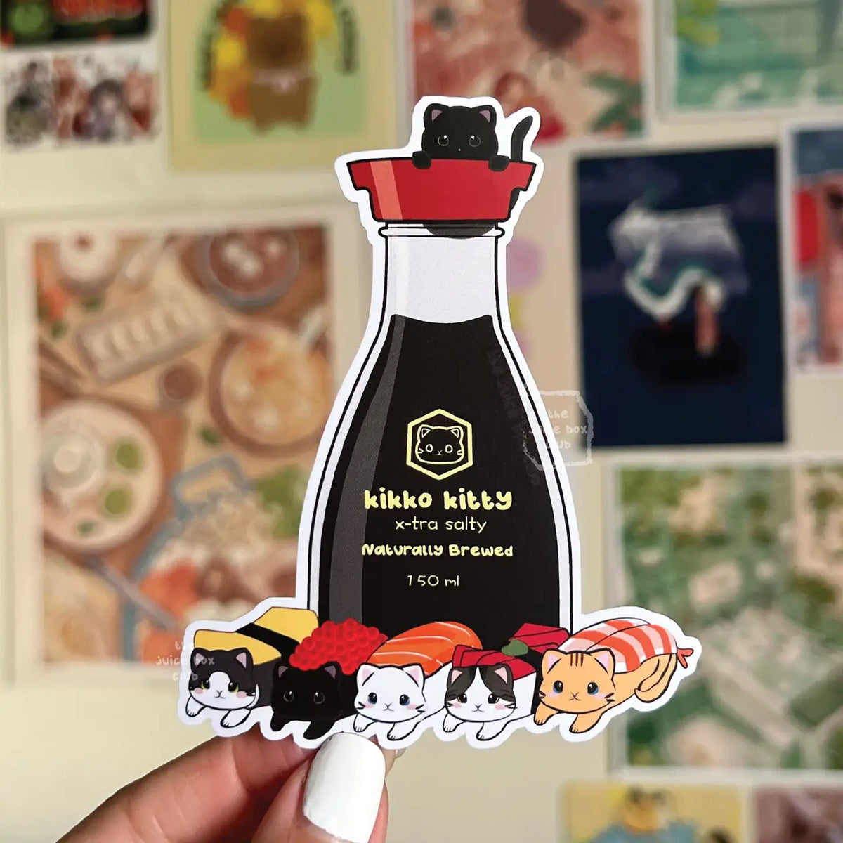 Kikko Kitty Soy Sauce Sticker – Little Craft Place
