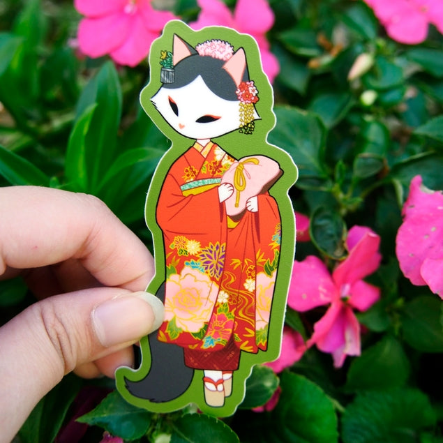 Kimono Yukata Maiko Vinyl Sticker