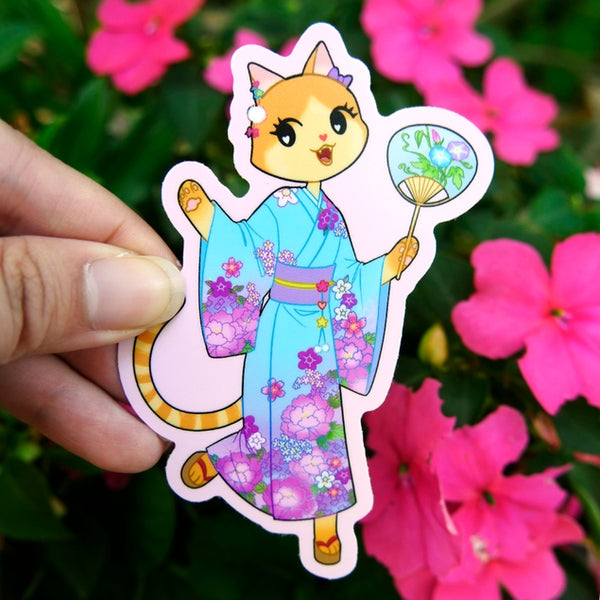 Kimono Yukata Vinyl Sticker