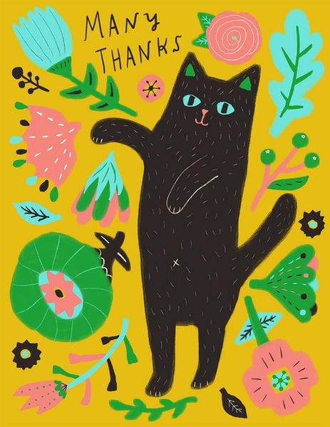 Kitty Many Thanks Greeting Card