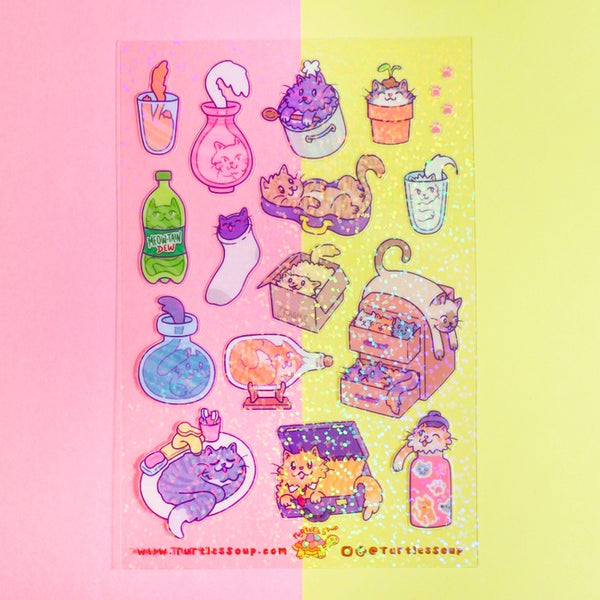 Liquid Cats Vinyl Sticker Sheet