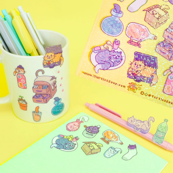 Liquid Cats Vinyl Sticker Sheet