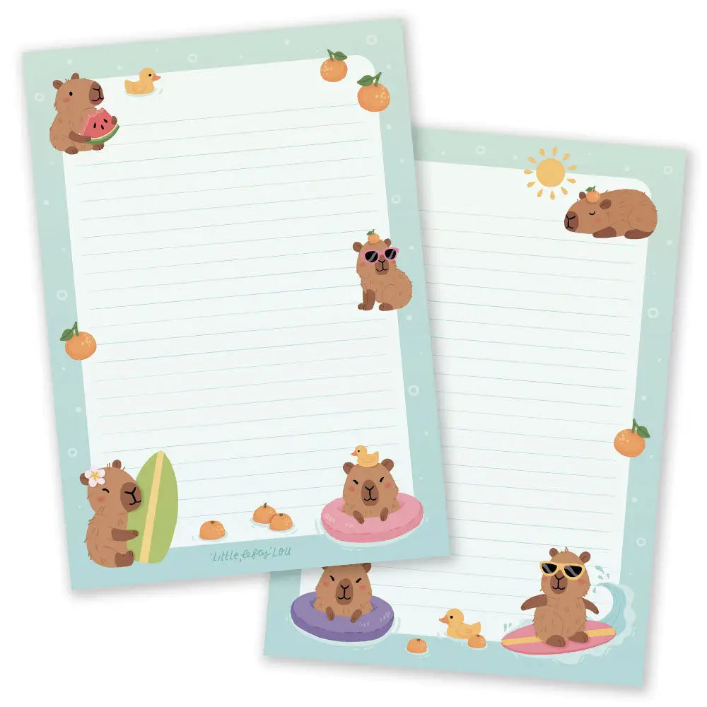 Capybara Beach Day Notepad A5 – Little Craft Place