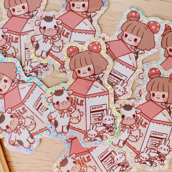 Little Moo & Milk Sticker
